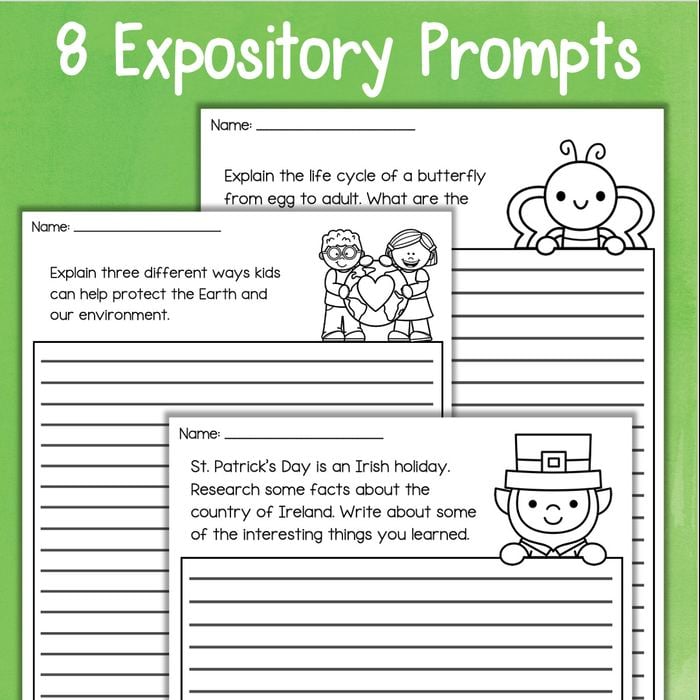 Spring Writing Prompts 2nd Grade Narrative Expository Opinion - Fishyrobb
