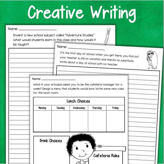 Back to School Writing Prompts Opinion Narrative Descriptive - Fishyrobb