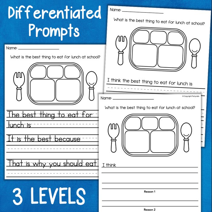Back to School Writing Activities for 1st and 2nd Grade - Fishyrobb