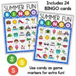 Summer Bingo Game End of the Year Party Activity - Fishyrobb