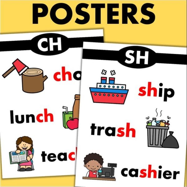 Digraphs Activities CH SH TH CK Beginning and Ending Sounds - Fishyrobb