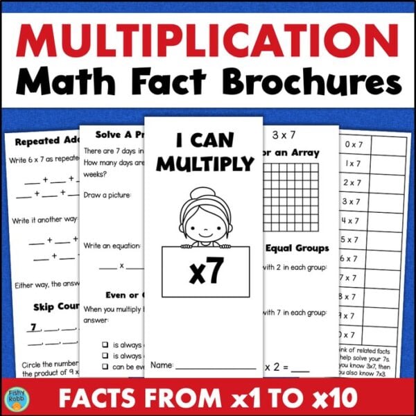 Multiplication Brochures Math Facts Practice - Fishyrobb