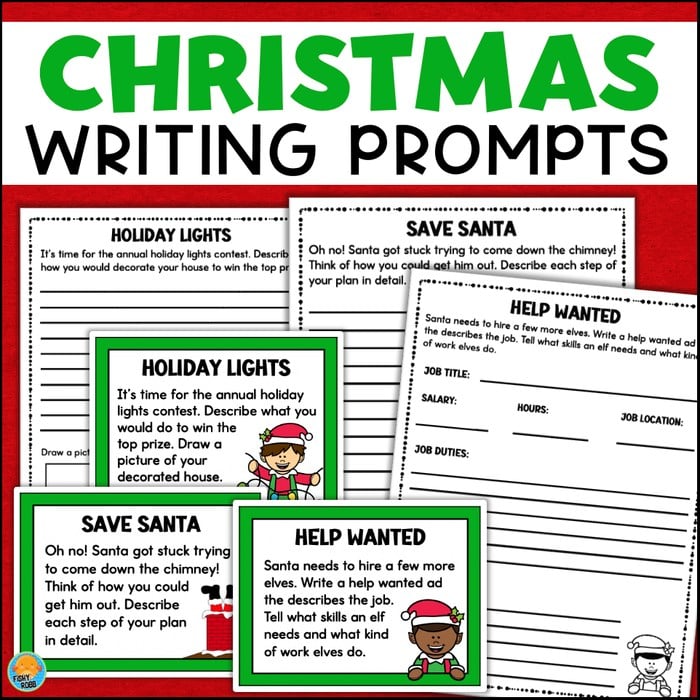 Christmas Writing Prompts for Kids Opinion Narrative Descriptive ...