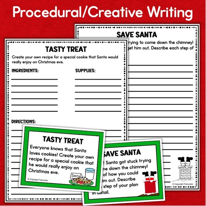 Christmas Writing Prompts for Kids Opinion Narrative Descriptive ...
