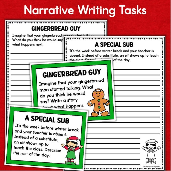Christmas Writing Prompts for Kids Opinion Narrative Descriptive ...