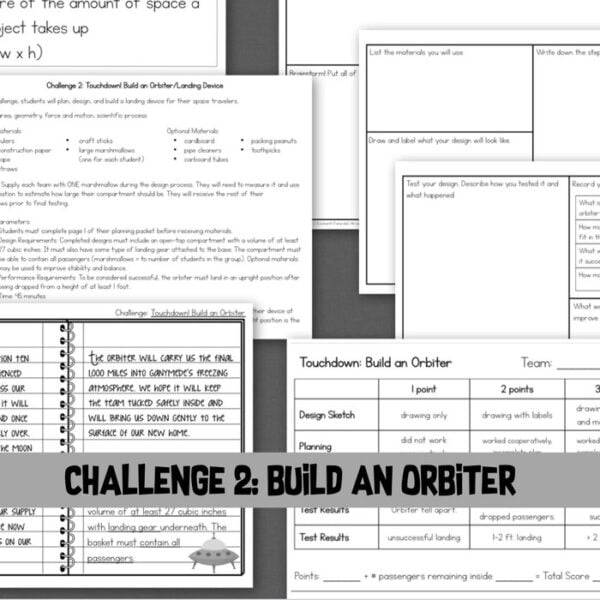 Space STEM Challenges Set of 5 Activities
