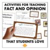 5 Fact and Opinion Activities & Lesson Ideas Your Students Will Love ...