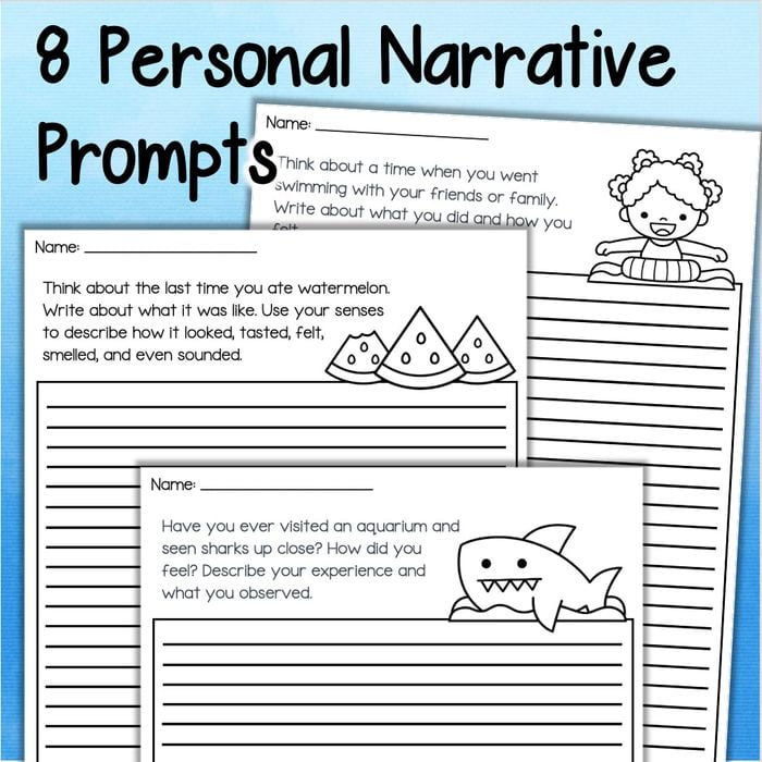 Summer Writing Prompts 2nd Grade Narrative Expository Opinion - Fishyrobb