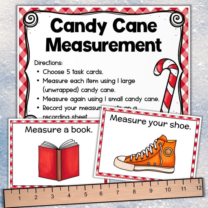 Candy Cane Day Activities Math Science and Literacy Stations - Fishyrobb