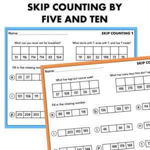 Math Riddles 2nd Grade Addition Subtraction Skip Counting Time