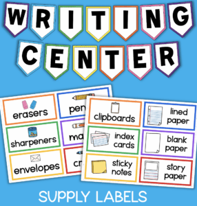 Classroom Writing Center Easy Set Up Pack