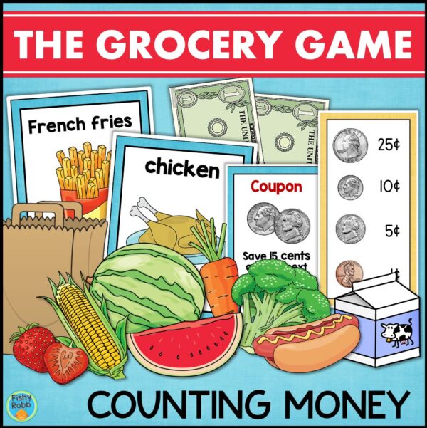 Counting Money Game Fun Grocery Shopping Activity - Fishyrobb