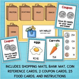 Counting Money Game Fun Grocery Shopping Activity - Fishyrobb