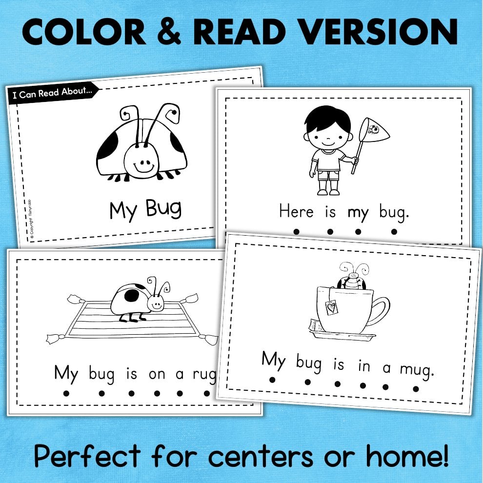Emergent Reader Books with Kindergarten Sight Words - Fishyrobb