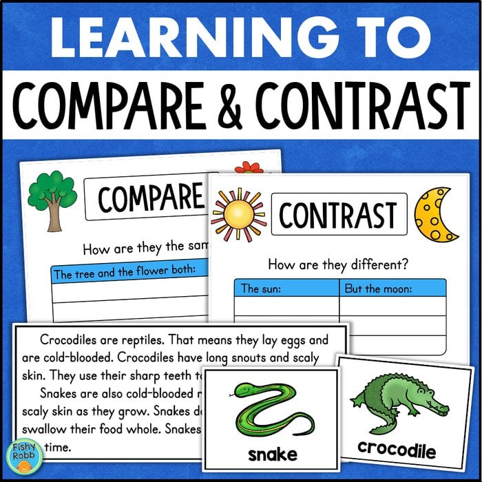 Learn to Compare and Contrast Graphic Organizer Activities - Fishyrobb