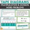 Tape Diagrams with Multiplication and Division Word Problems - Fishyrobb