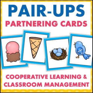 Partner Pairing Cards for Cooperative Learning Things That Go Together ...