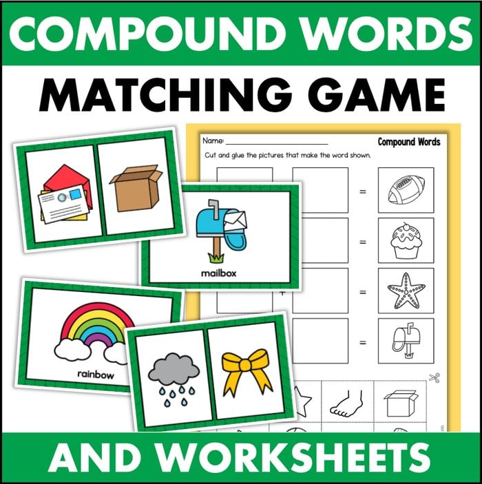 Compound Words Worksheets and Matching Game