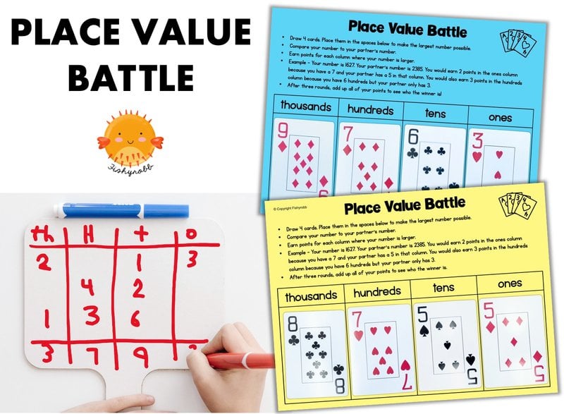 Free Place Value Printable Chart And Games For Grades 1 To 5