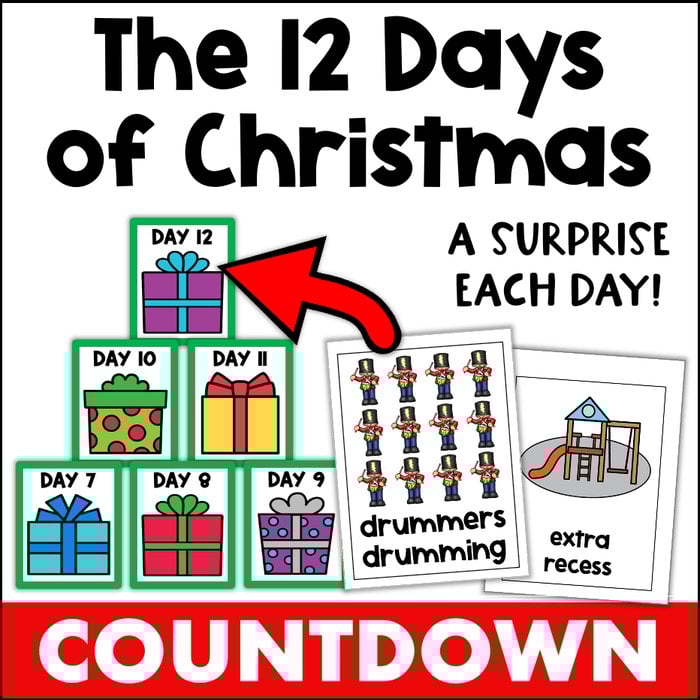 The 12 Days of Christmas Countdown Tree Gifts and Rewards