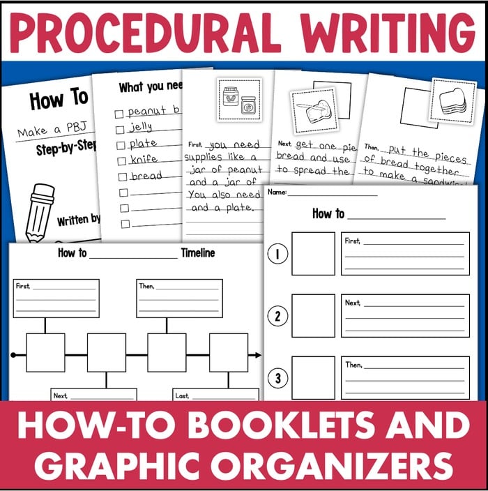 Procedural Writing Templates, How-To Booklets, and Sequencing Graphic ...