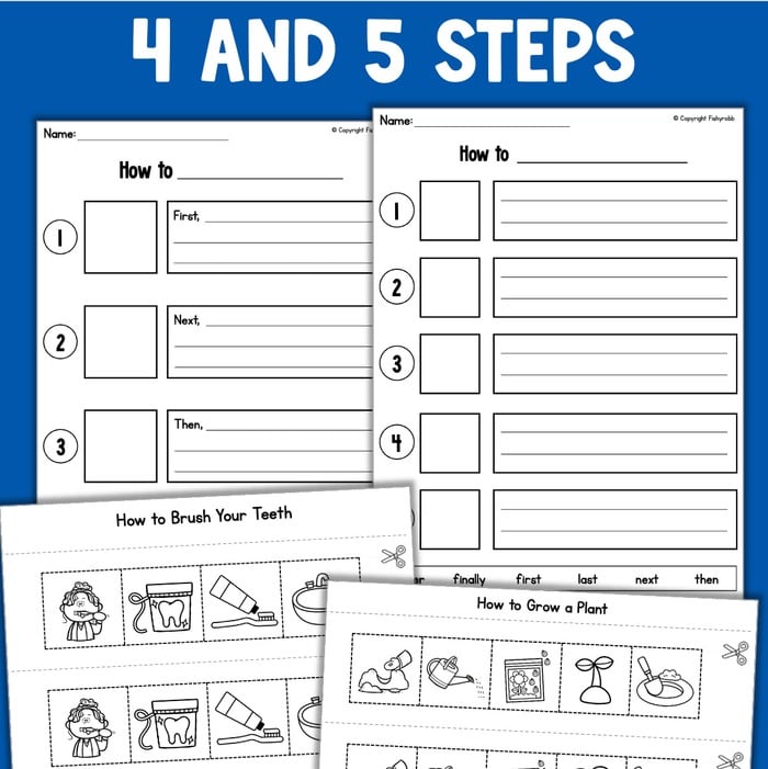 Procedural Writing Templates, How-To Booklets, and Sequencing Graphic ...