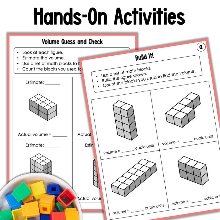 Measuring Volume Math Intervention Activites 5th Grade