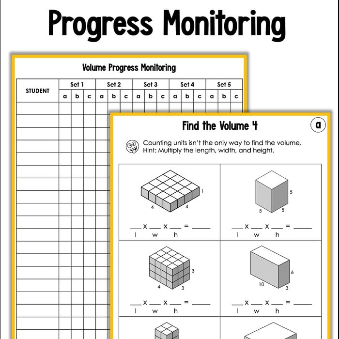Measuring Volume Math Intervention Activites 5th Grade