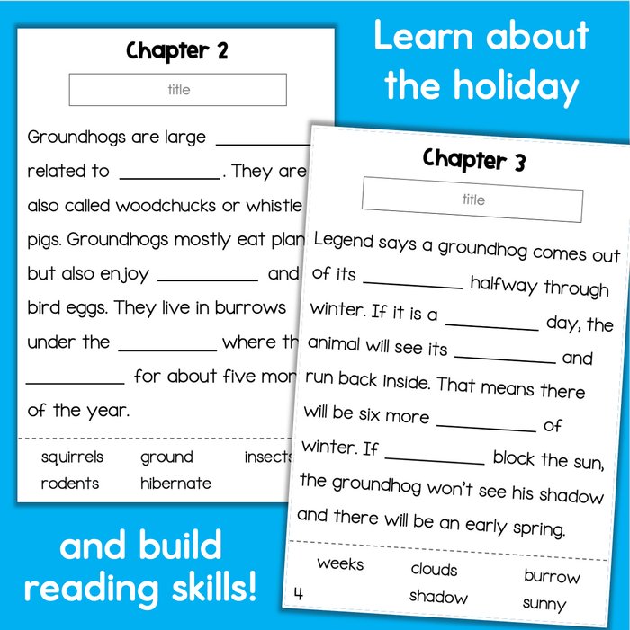 Groundhog Day Facts Informational Text Booklet 2nd 3rd Grade Reading