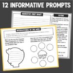 Paragraph of the Week Opinion Narrative Informational Writing Prompts