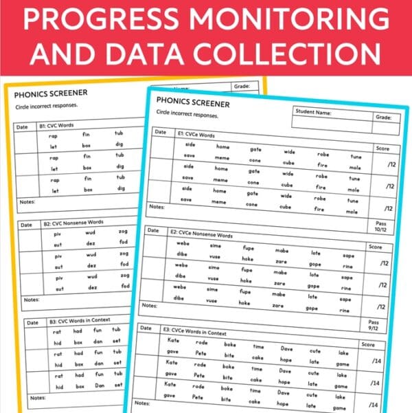 Quick Phonics Screener Reading Skills Assessment and Progress Monitoring