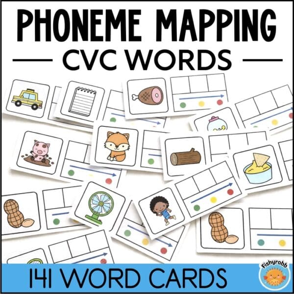 Phoneme Grapheme Mapping Cards Blending CVC Words